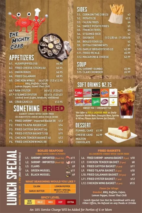 The Mighty Crab (NLR) - Seafood Restaurat丨Online Order丨North Little Rock丨AR